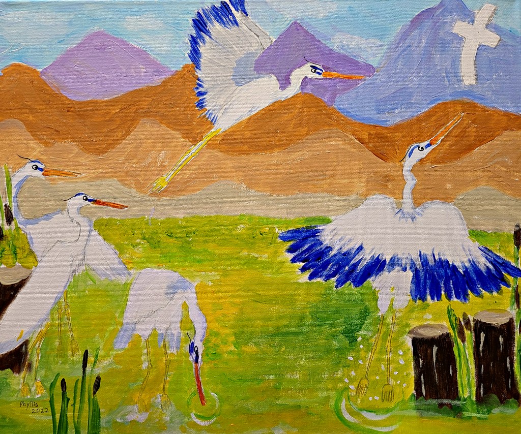 Herons with the Cross, by Phyllis Green – ~ PURE IN HEART STORIES~